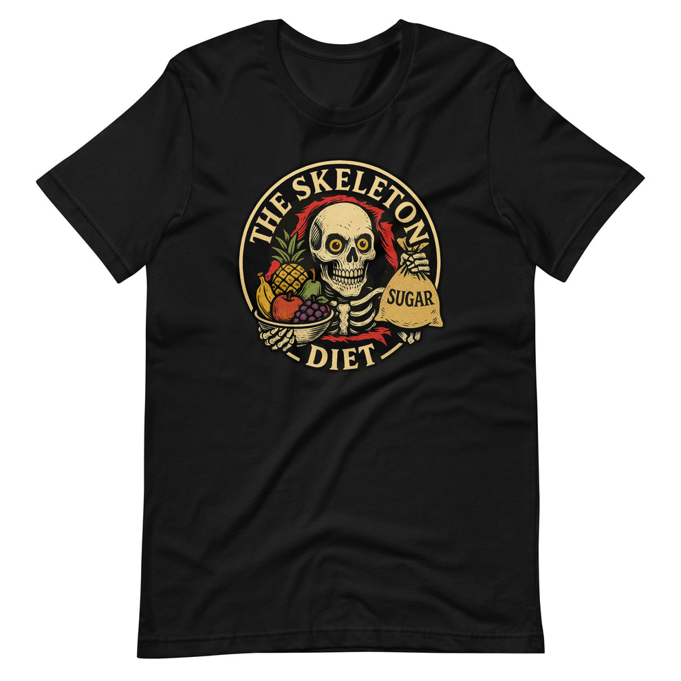 The Skeleton Diet T-shirt (Black/Red)